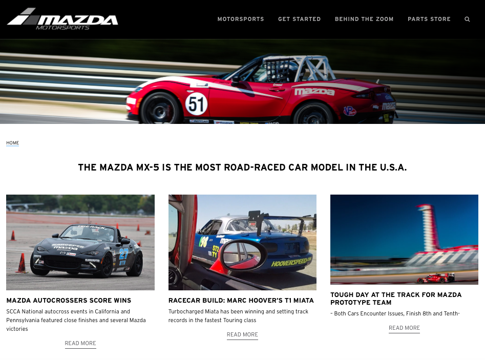 MAZDAMOTORSPORTS.COM IS ALL-NEW – Mazda Motorsports