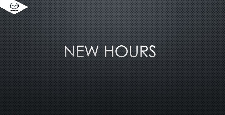 New, Extended Hours: Competition Parts Department – Mazda Motorsports